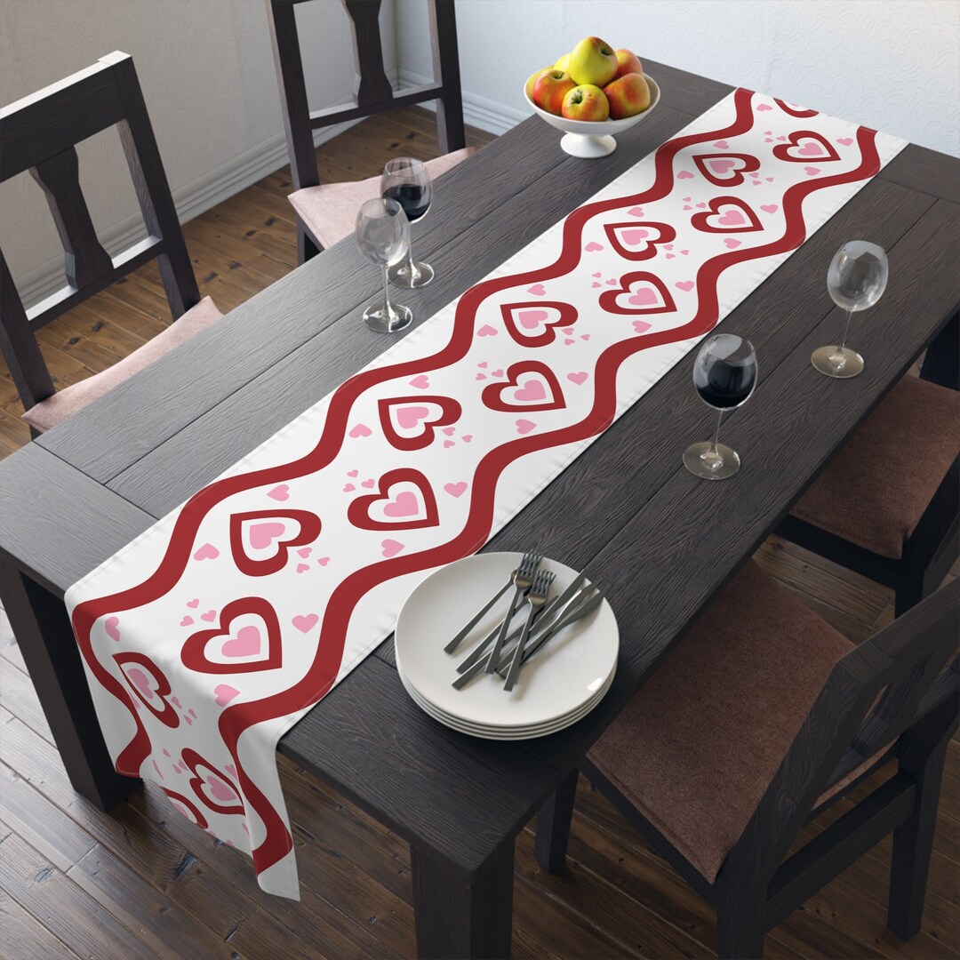 Valentine Table Runner Valentine Runner Valentine's Day Table Decor ...