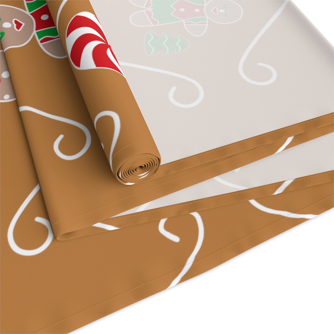 Gingerbread Table Runner Christmas Holiday Seasonal Dining Decor ...