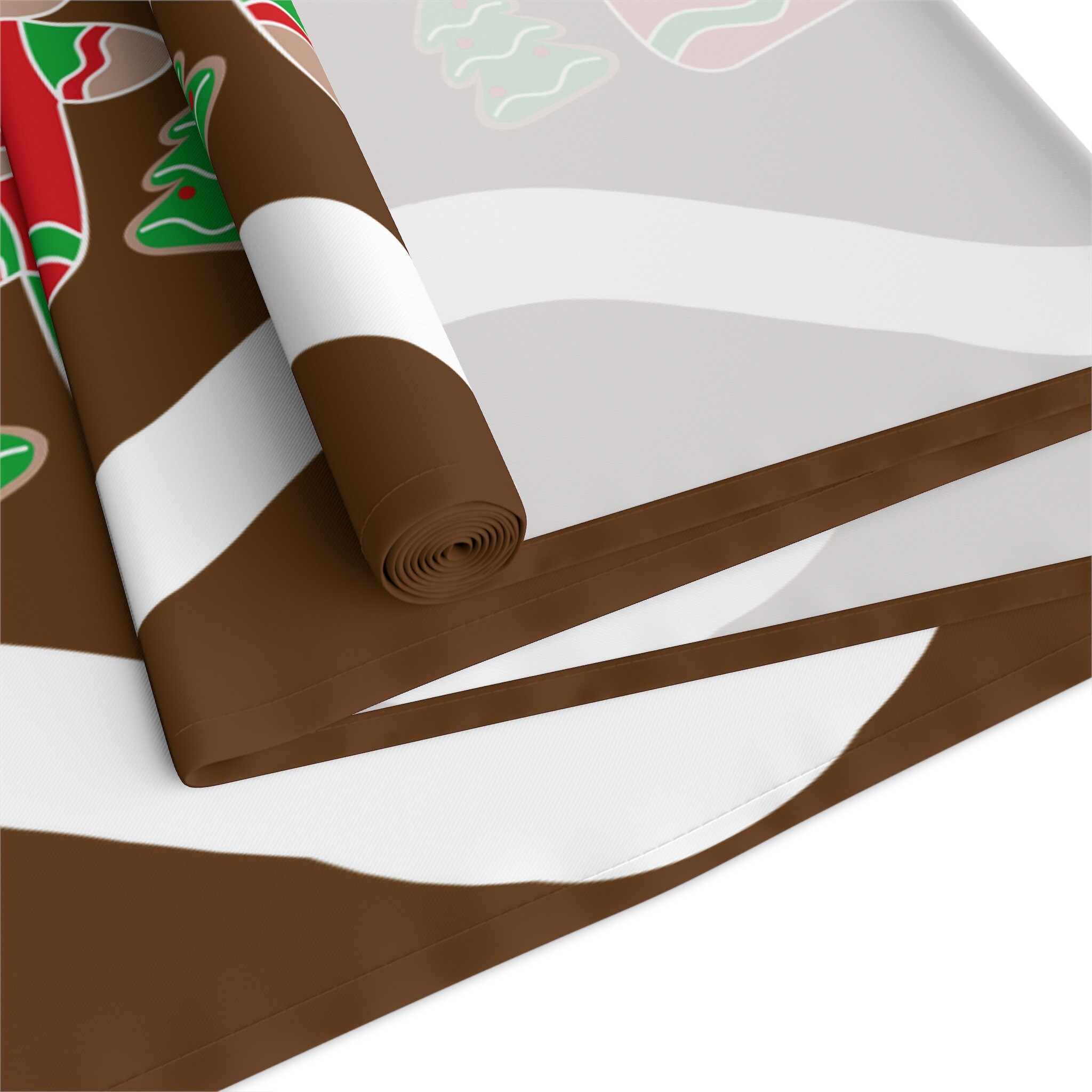 Gingerbread Table Runner Christmas - Gingerbread Table Decor ...