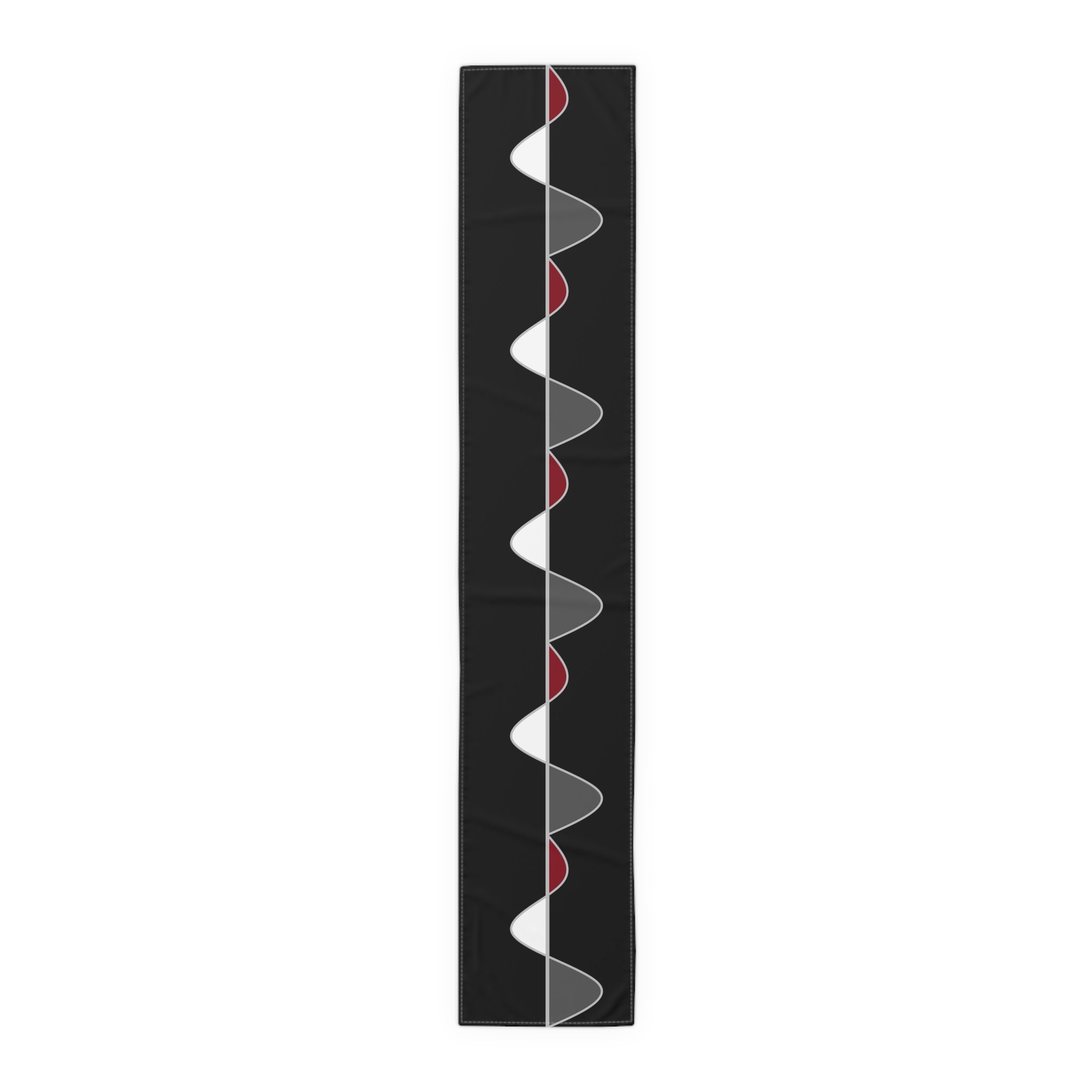 Modern Runner Modern Table Runner Red Black & White Table Runner Swirl ...