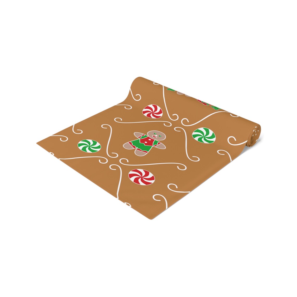 Gingerbread Table Runner Christmas Holiday Seasonal Dining Decor ...