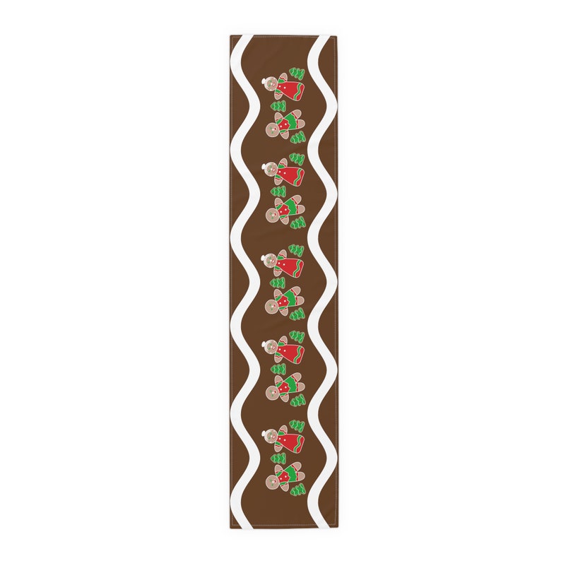 Gingerbread Table Runner Christmas Gingerbread Table Decor Christmas ...