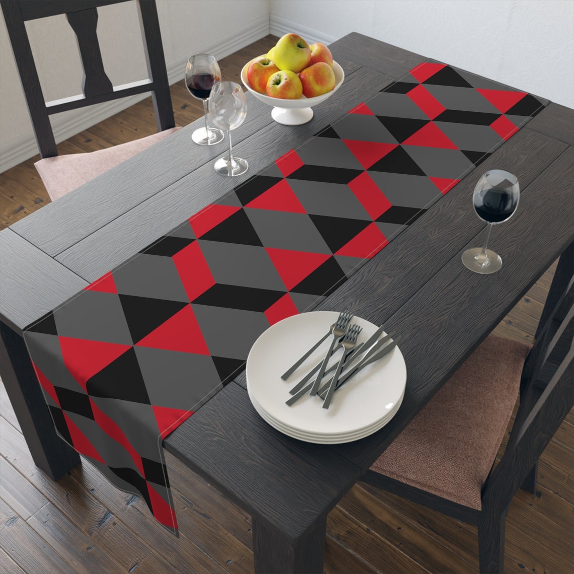 Modern Table Runner Geometric Table Runner Contemporary Table Runner ...