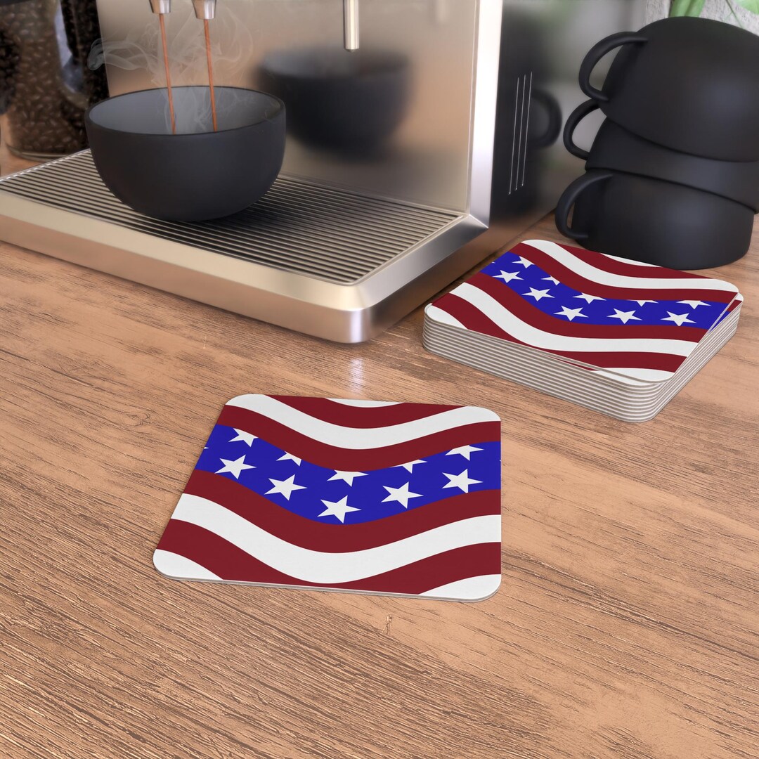 Patriotic Coaster Set, Bulk Hardboard Drink Coasters - Etsy