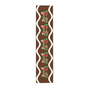 Gingerbread Table Runner Christmas - Gingerbread Table Decor ...