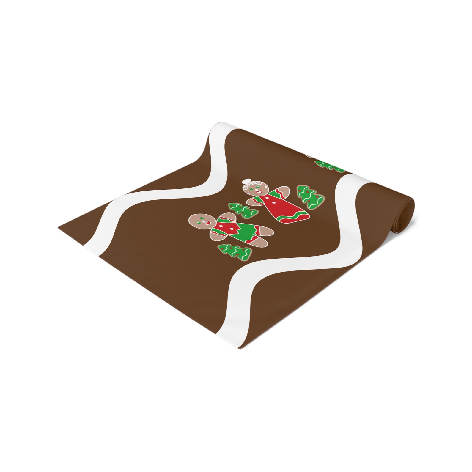 Gingerbread Table Runner Christmas - Gingerbread Table Decor ...