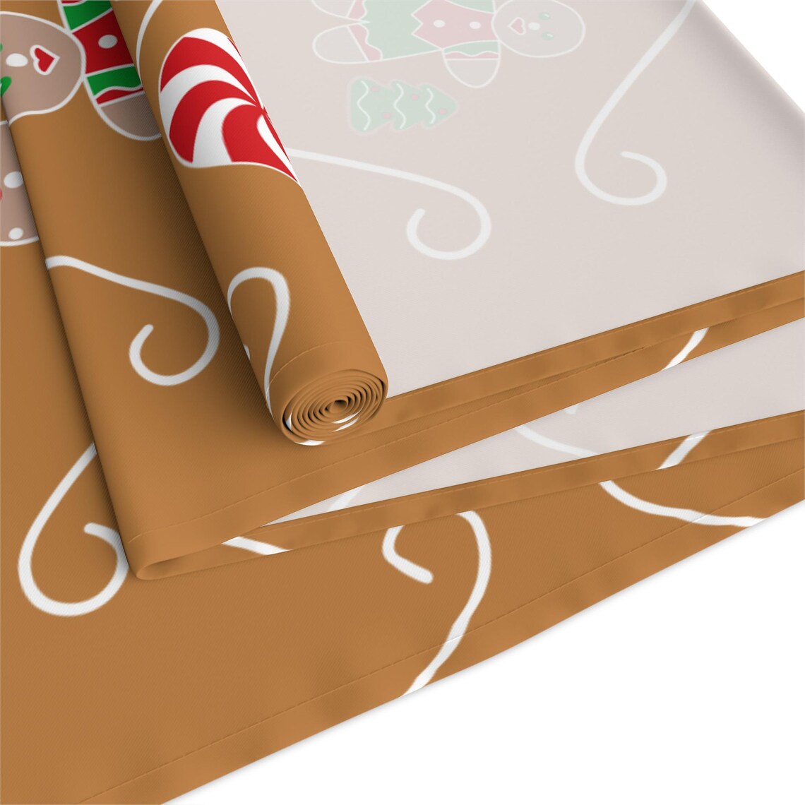 Gingerbread Table Runner Christmas Holiday - Seasonal Dining Decor ...