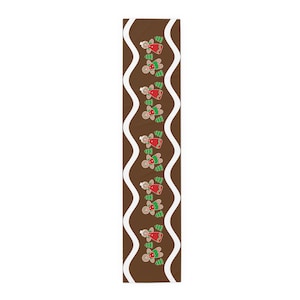 Gingerbread Table Runner Christmas Gingerbread Table Decor Christmas ...