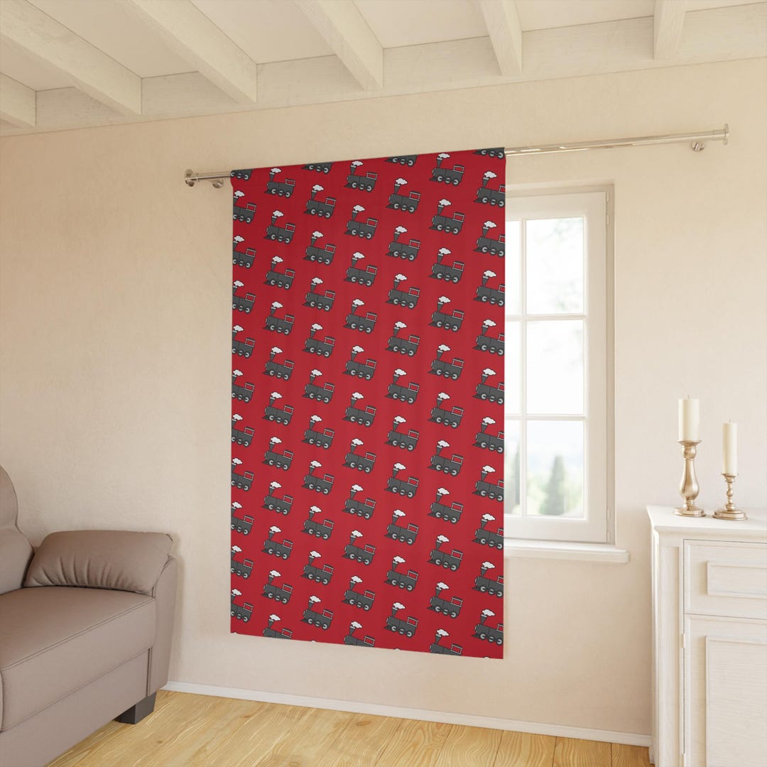 Train Blackout Curtain, Whimsical Kids Room Decor, 50" X 84" - Etsy