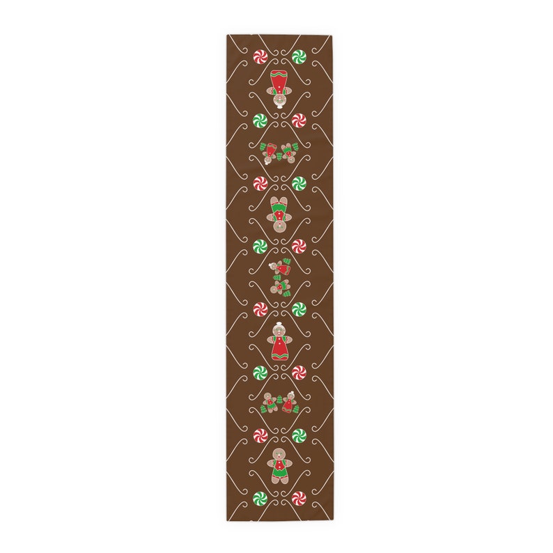 Sweet Gingerbread Table Runner Christmas Gingerbread Decor Christmas ...