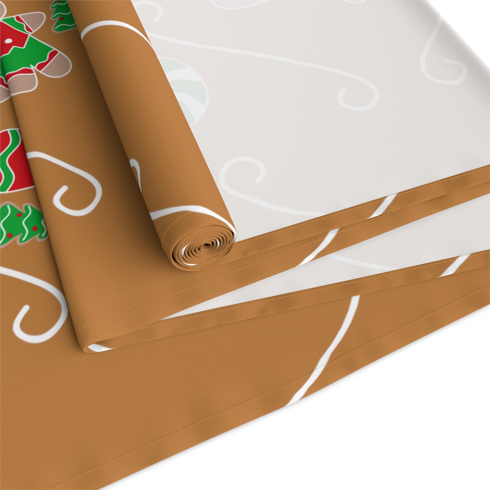 Gingerbread Table Runner Christmas Holiday Seasonal Dining Decor ...