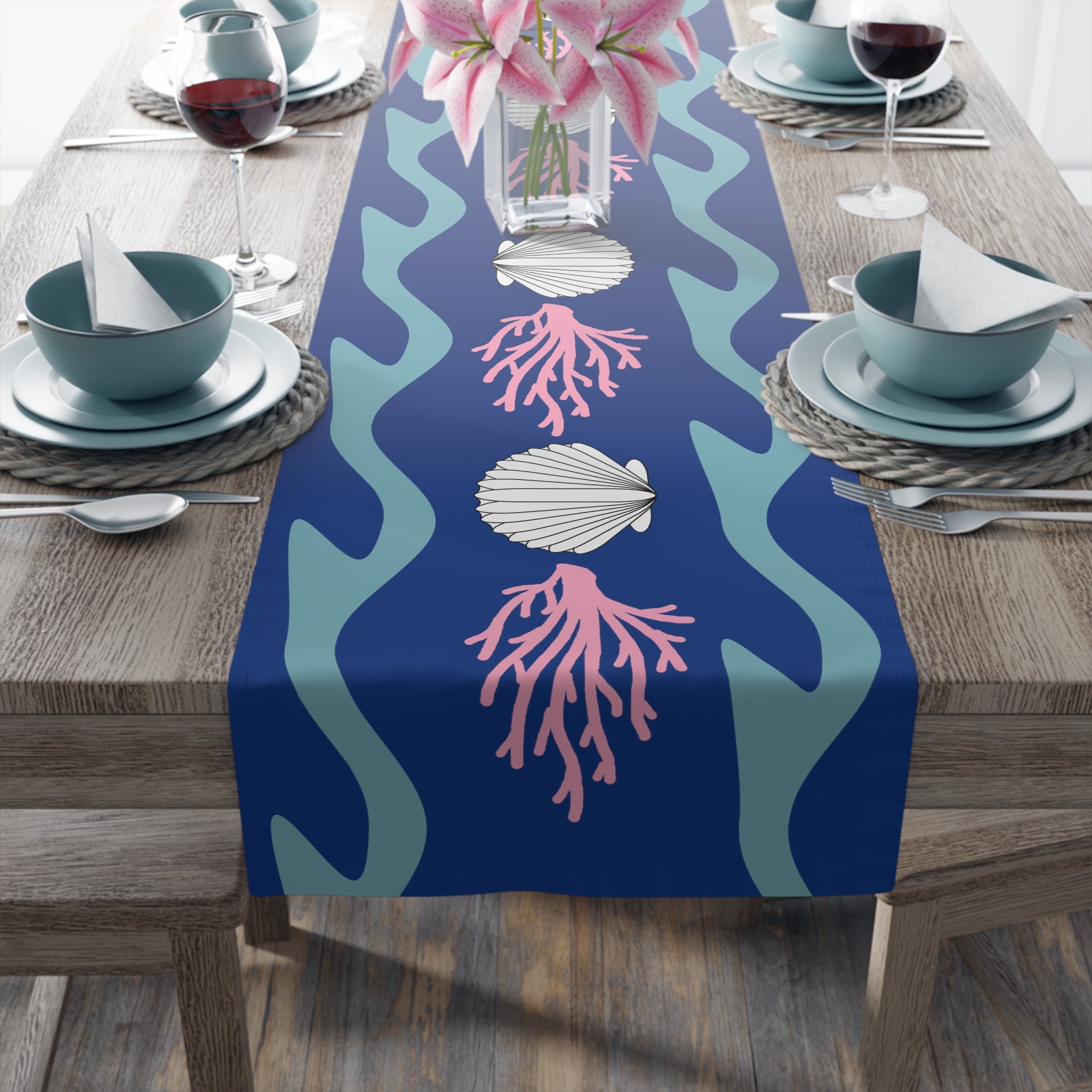 Ocean Table Runner Ocean Runner Beach Runner Beach Table Runner Coastal ...