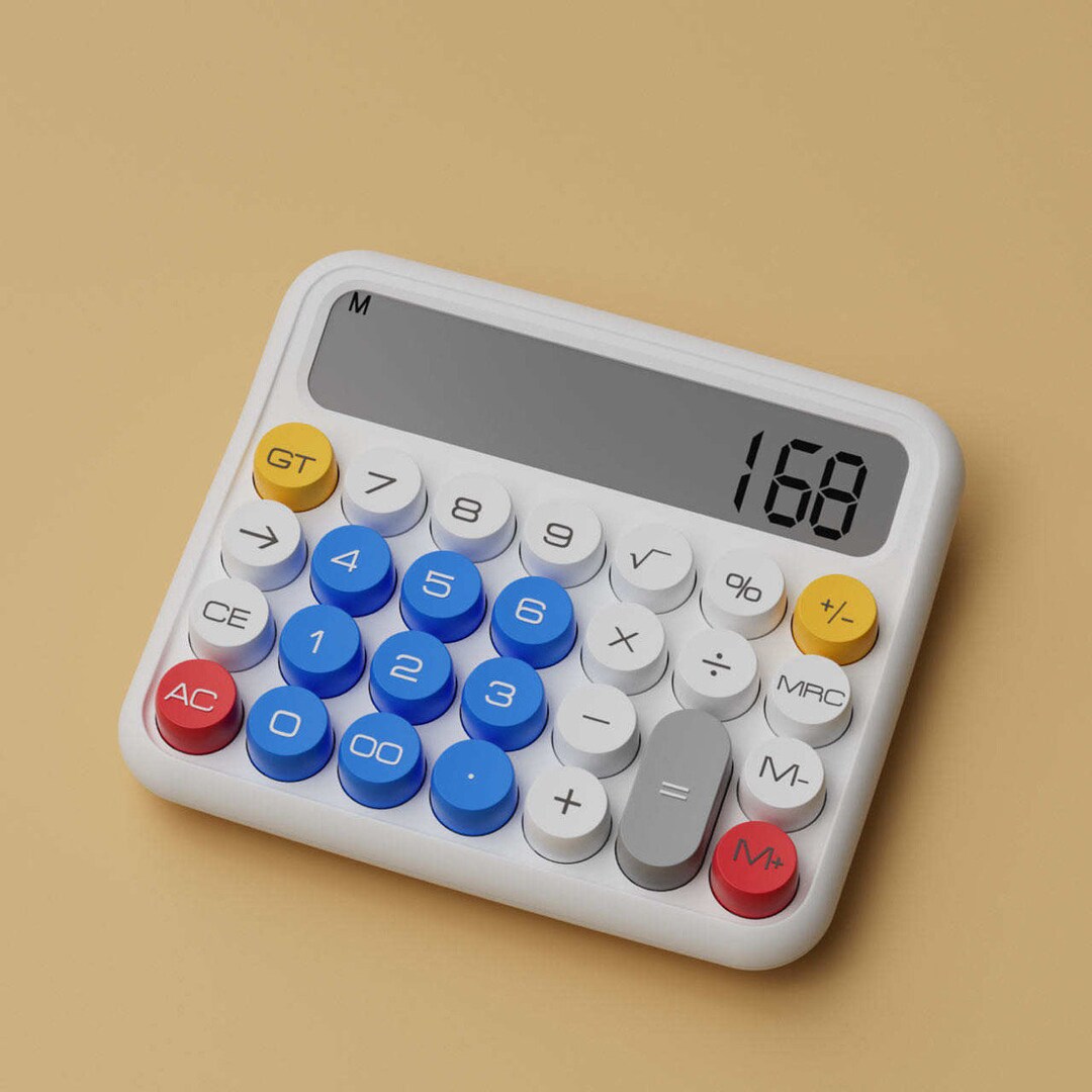 Office Calculator 12 Digit Large LCD Display Cute Calculator Handheld ...
