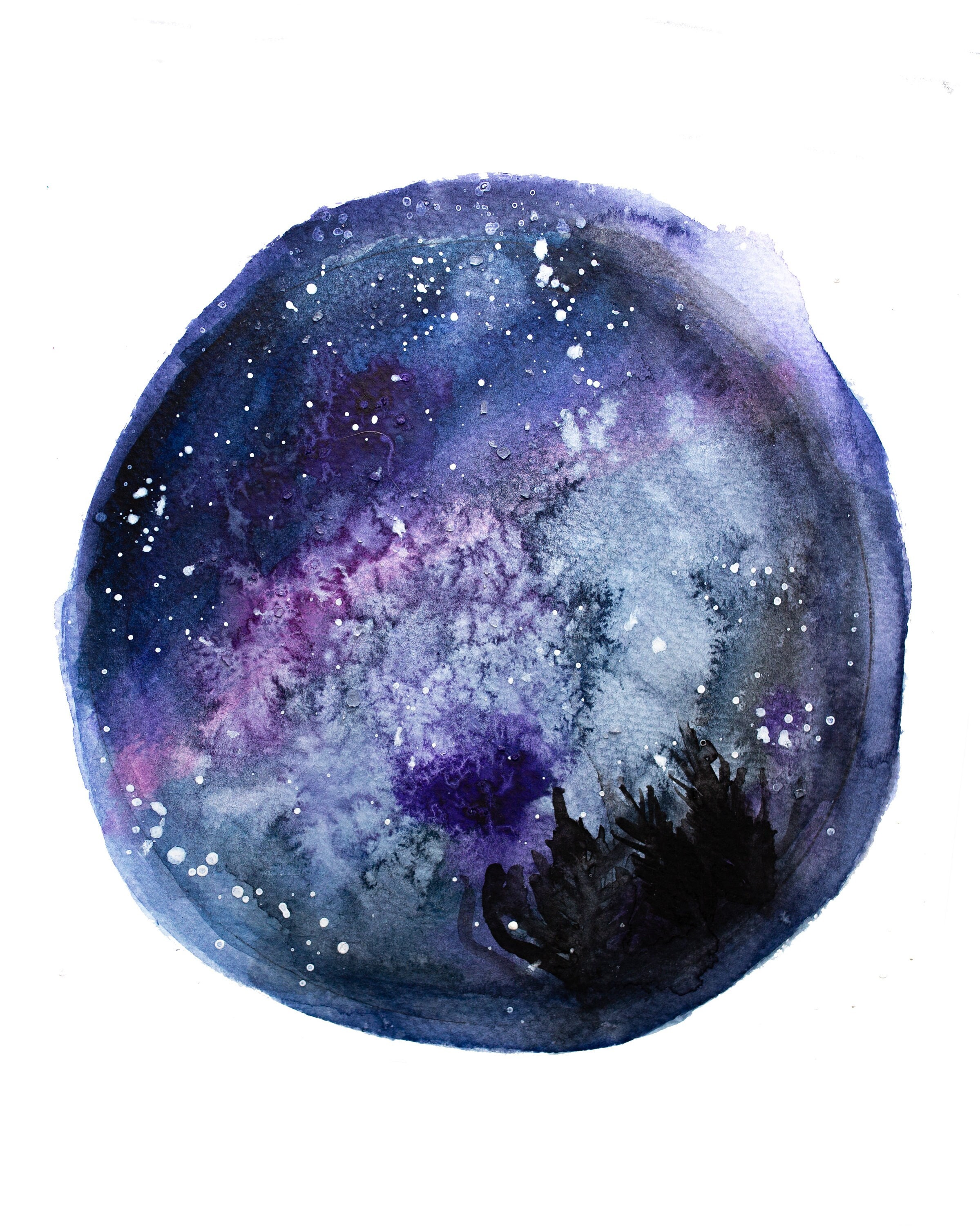 Galaxy Watercolor - Etsy