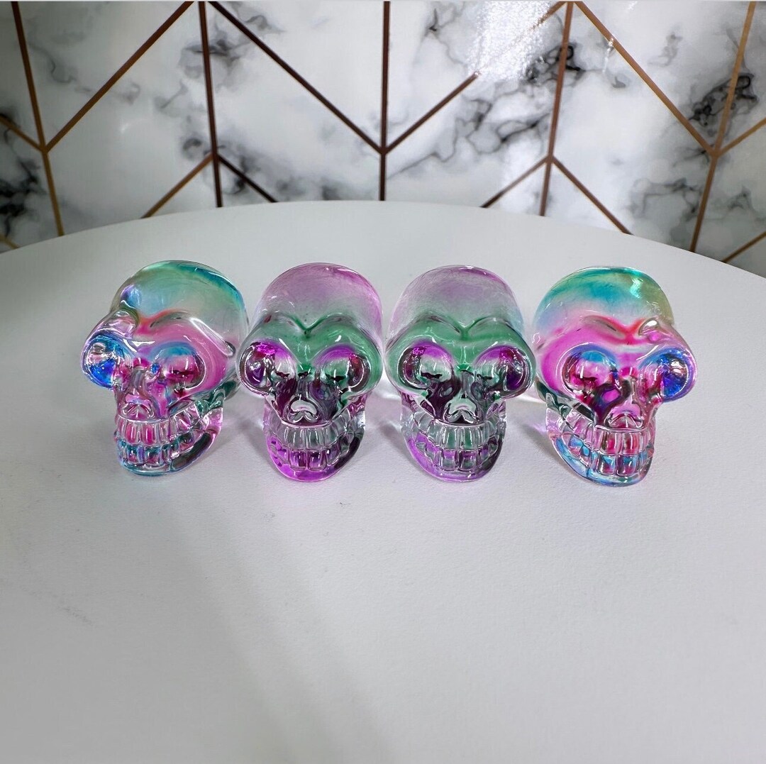 Neon Aura Mini Skull Set | Unique Neon Skulls | Pick Your Choice Aura ...