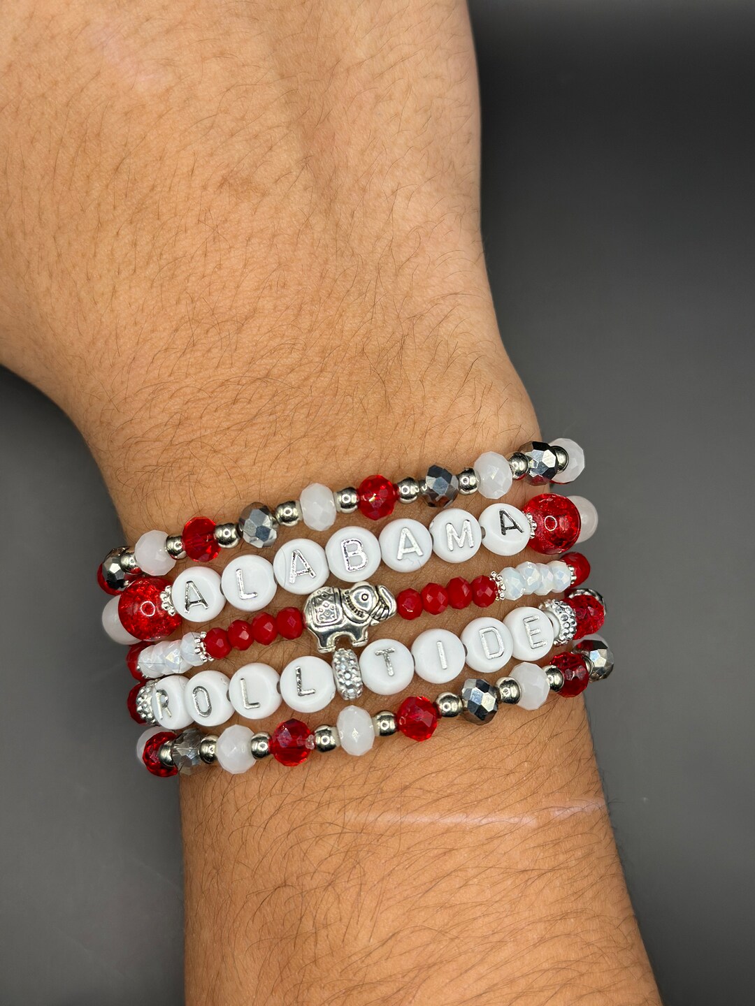 Show Your CRIMSON TIDE PRIDE! University of Alabama Bracelet Stack (set ...