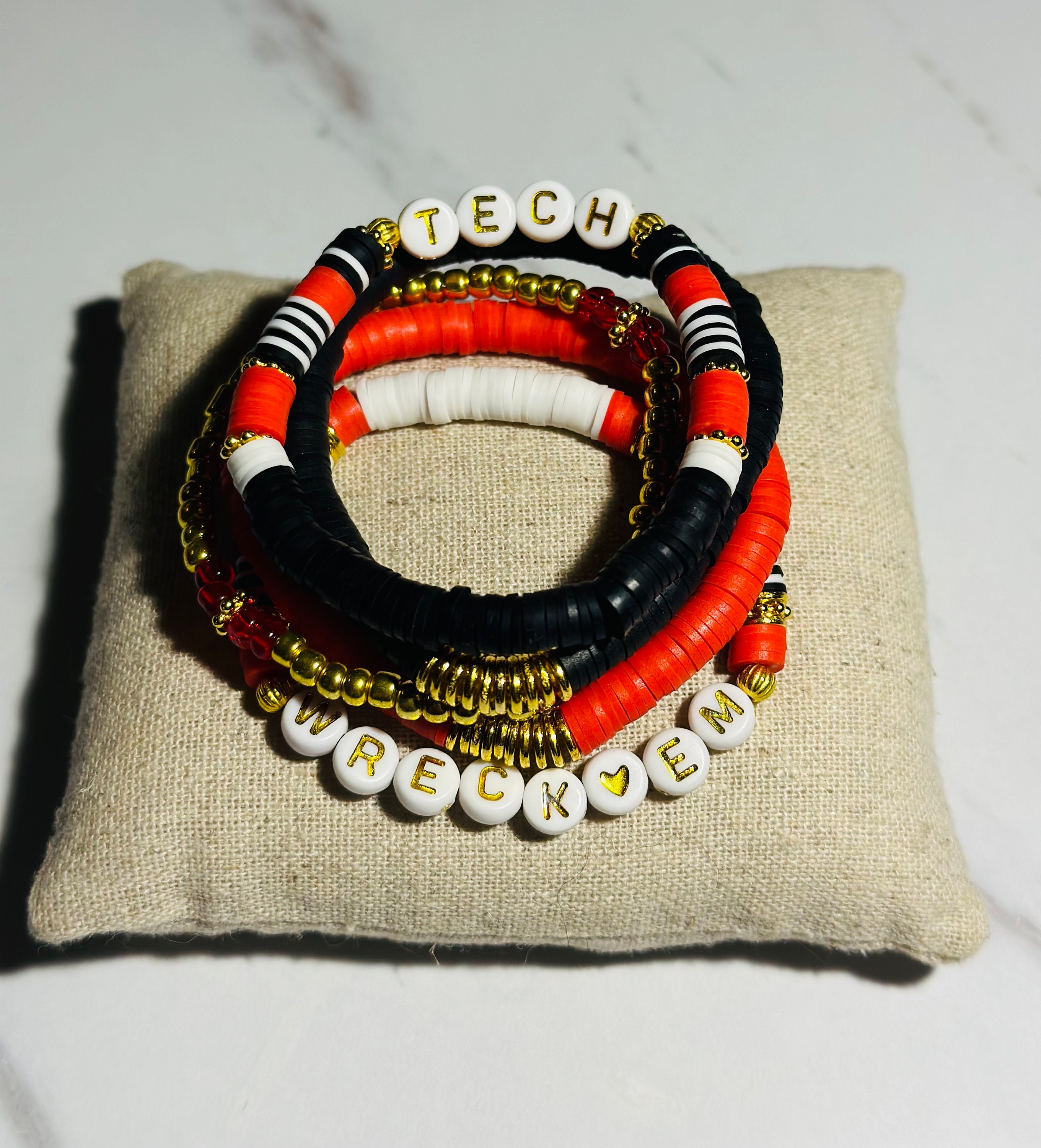 Texas Tech Bracelet Stack Wreck 'em - Set of 5 Stretch Bracelets - Etsy