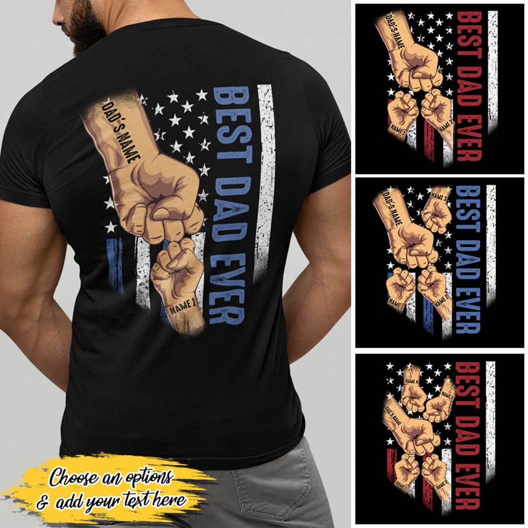 Personalized Custom Dad Name T-shirt Father's Day Gift - Etsy