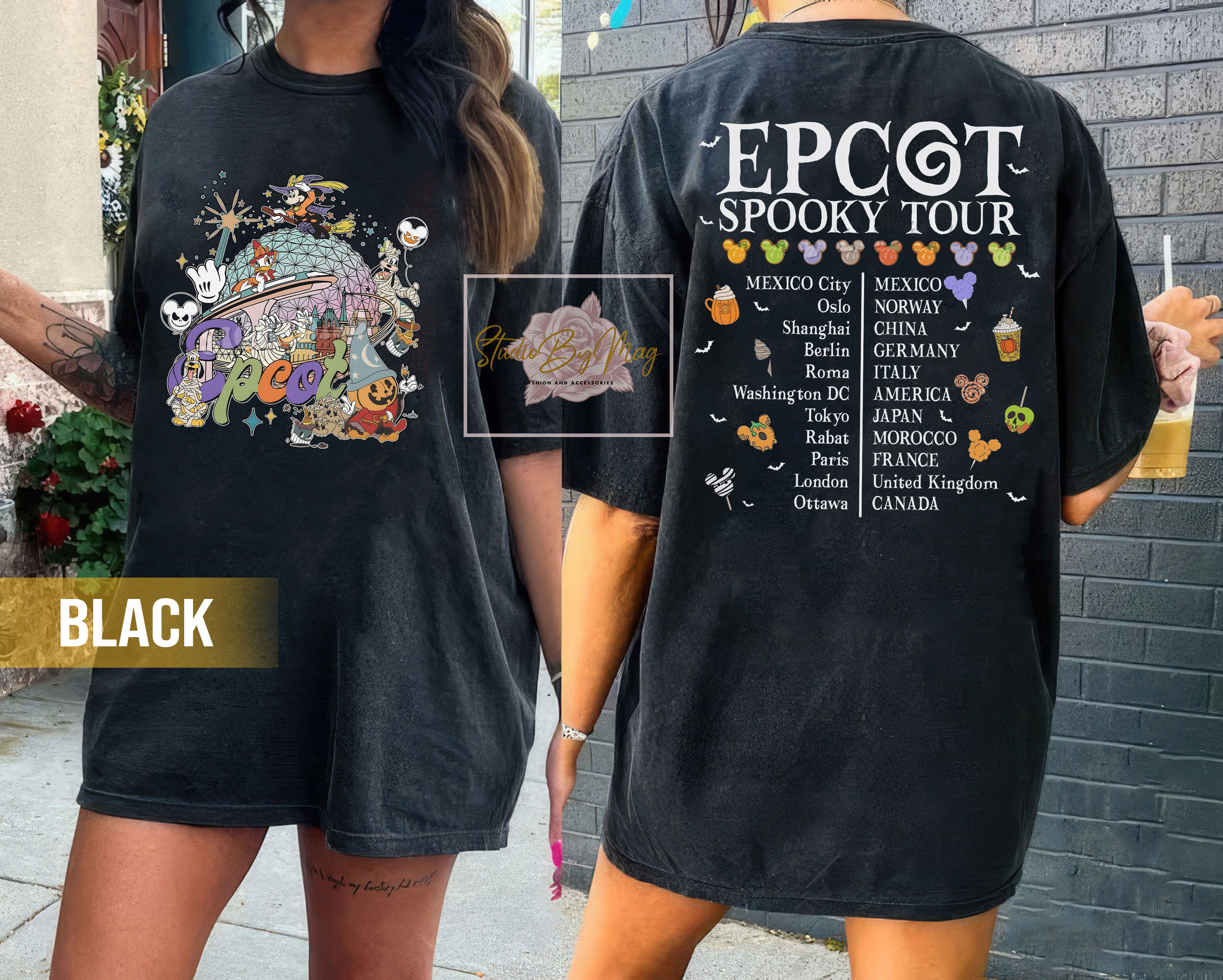 Vintage Epcot Halloween Spooky Tour 2023 Shirt, Retro Disney Epcot ...