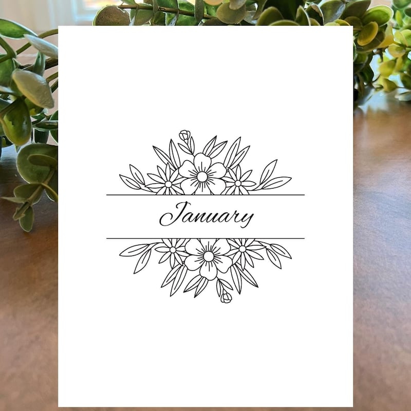 January Cover Page - Etsy