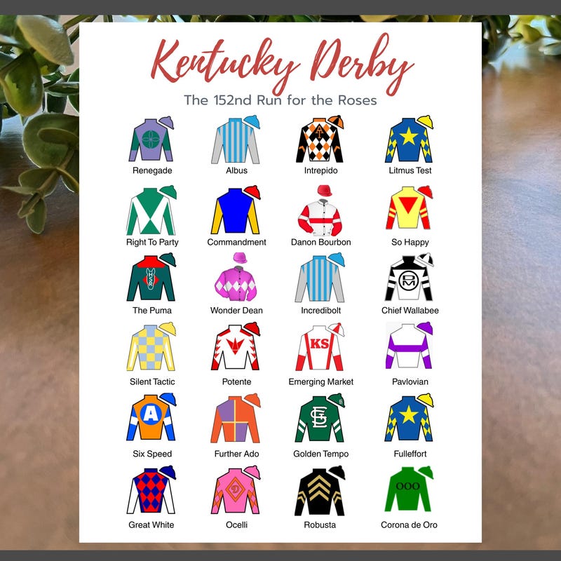 Kentucky Derby Silks 2026 - Etsy