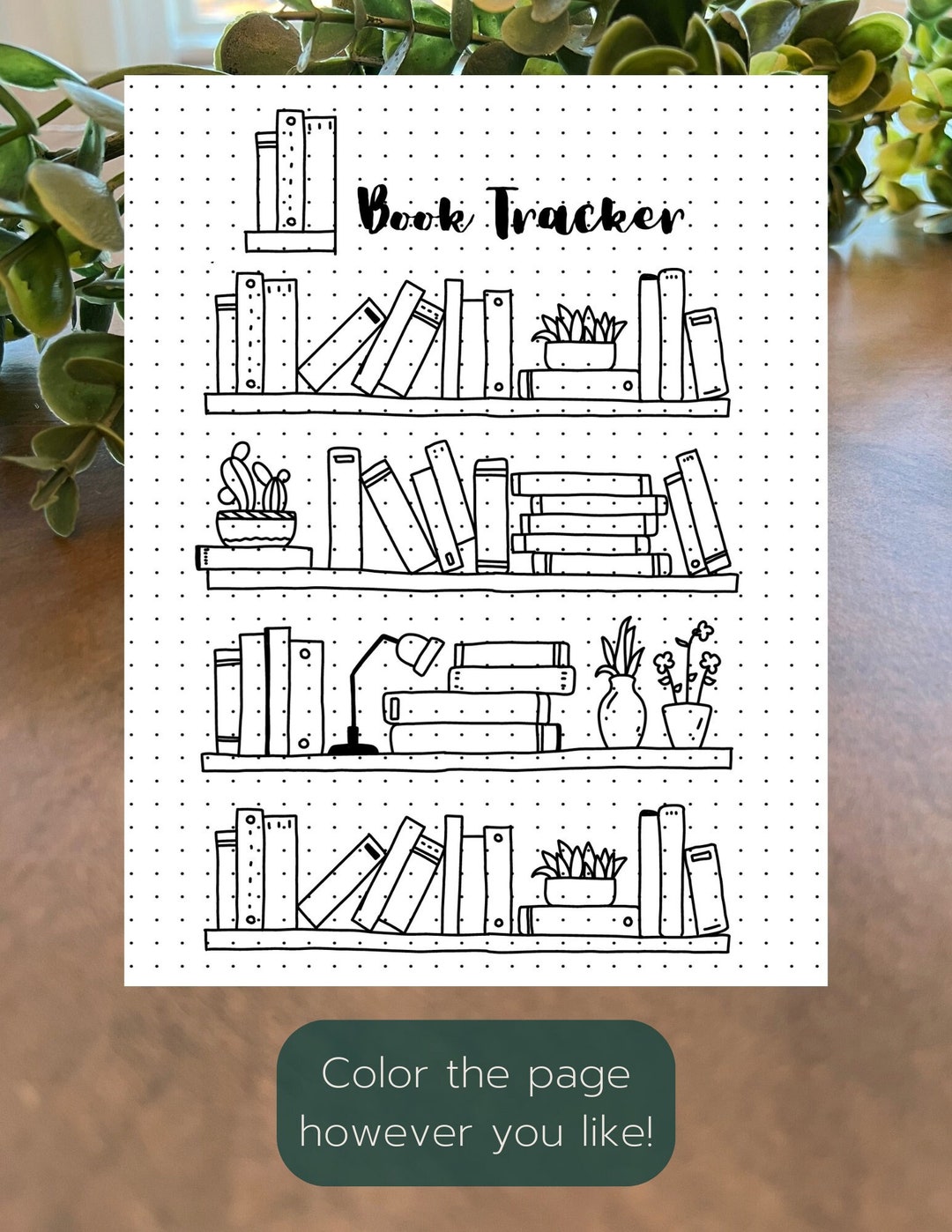 Book Tracker / A5 Journal Page / Planner Reading Tracker Log ...