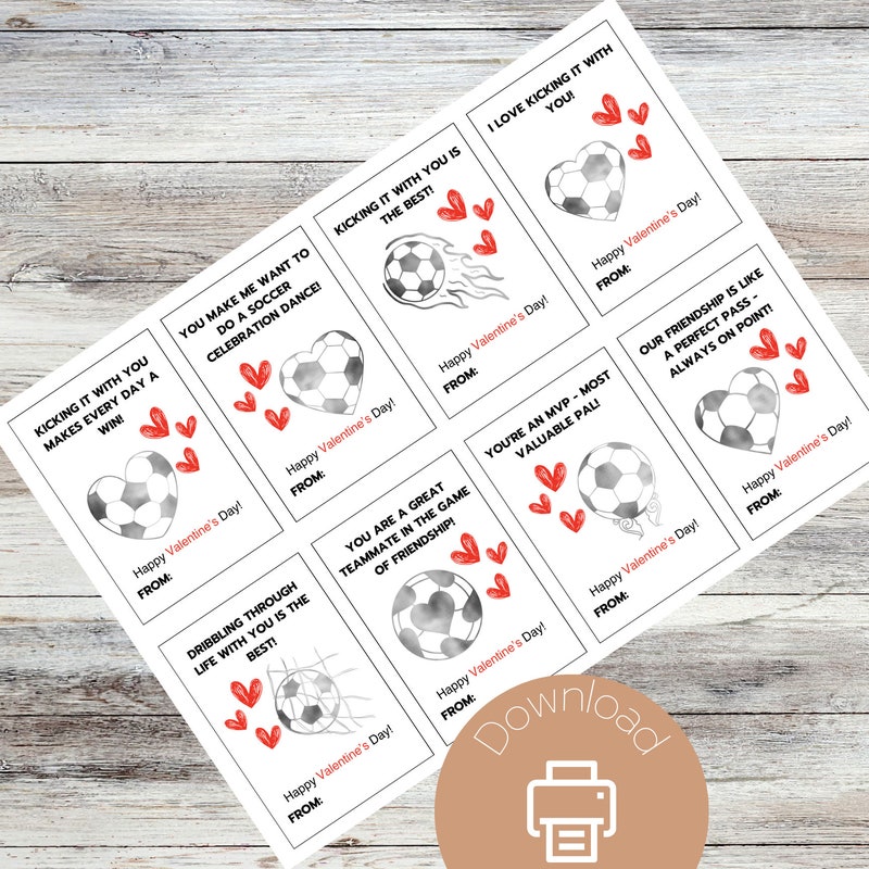 Soccer Valentine - Etsy