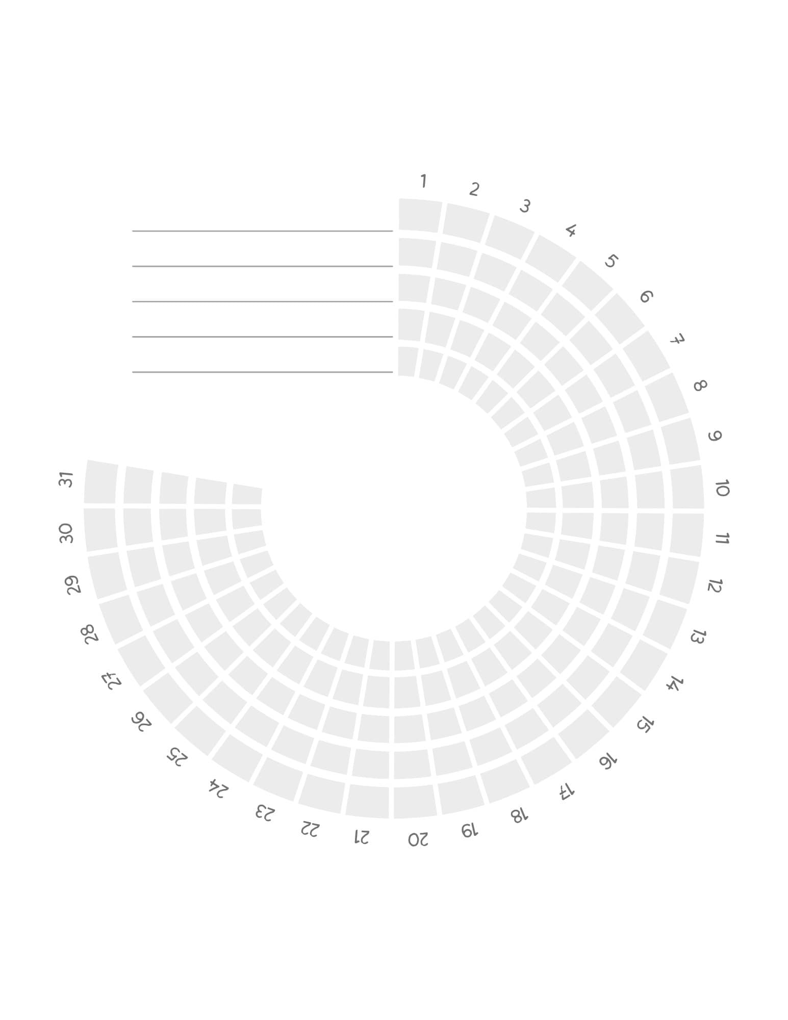 Printable Circle Tracker / 31 Day Circle Tracker Log / Blank Title / A5 ...