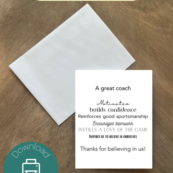 Coach Thank You - Etsy