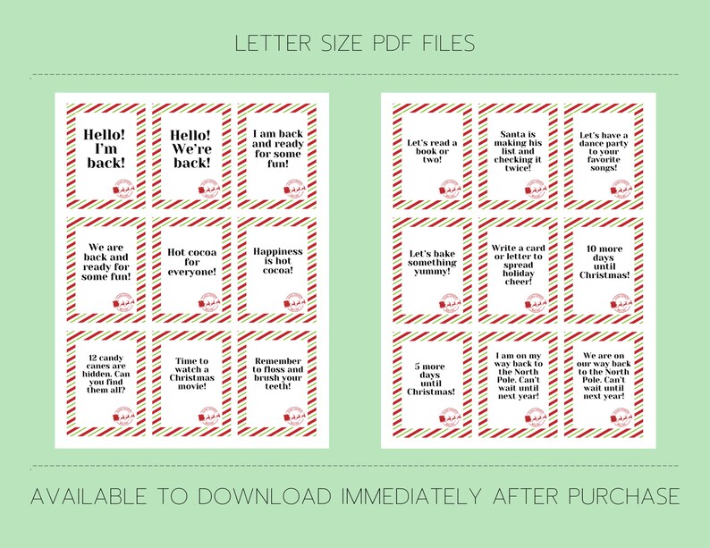 Printable Elf Notes / Elf Activities / Elf and Elves Arrival / Elf and ...