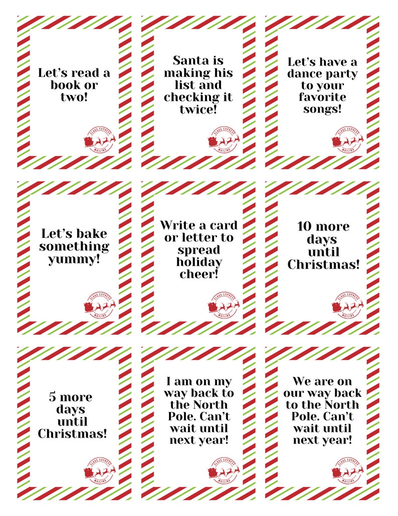 Printable Elf Notes / Elf Activities / Elf and Elves Arrival / Elf and ...