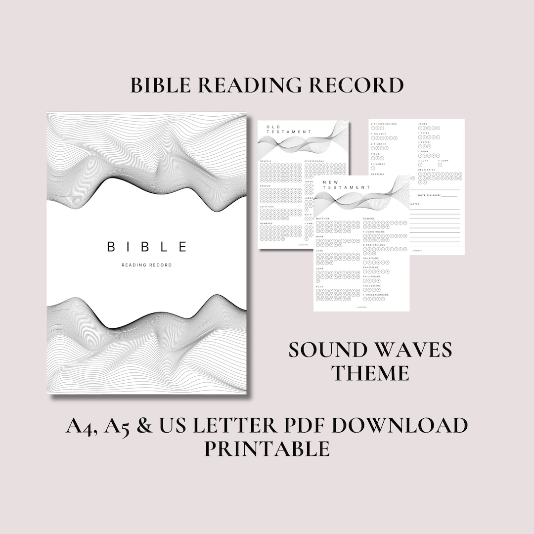 Bible Reading Record Bible Resource Church Resource PDF A4 A5 - Etsy