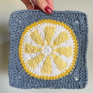 Citrus Slice Granny Square Crochet Pattern (PDF Pattern) - Etsy
