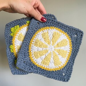 Citrus Slice Granny Square Crochet Pattern (PDF Pattern) - Etsy