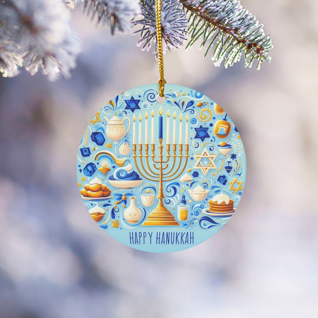 Hanukkah Ornament, Menorah Ornament, Star of David, Hanukkah ...