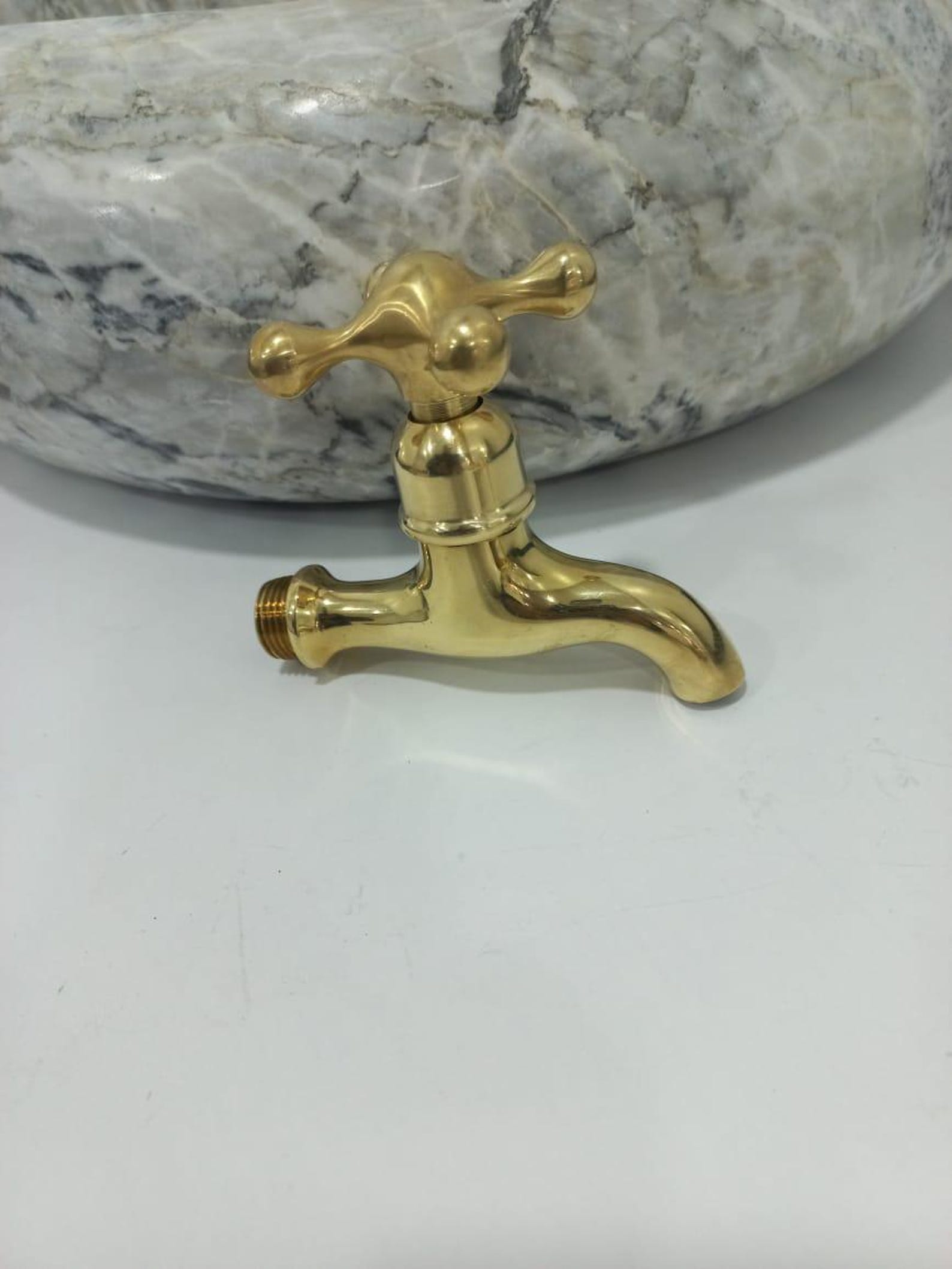 Brass Small Wall Water Tap , Farmhouse Bathroom Spigot , Garden Taps ...