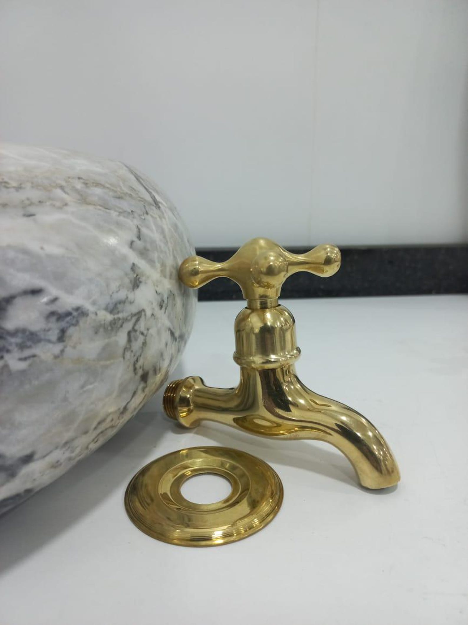Brass Small Wall Water Tap , Farmhouse Bathroom Spigot , Garden Taps ...