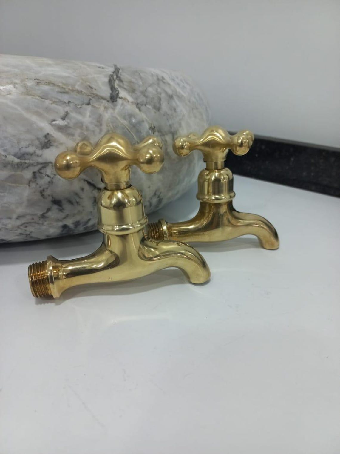 Brass Small Wall Water Tap , Farmhouse Bathroom Spigot , Garden Taps ...