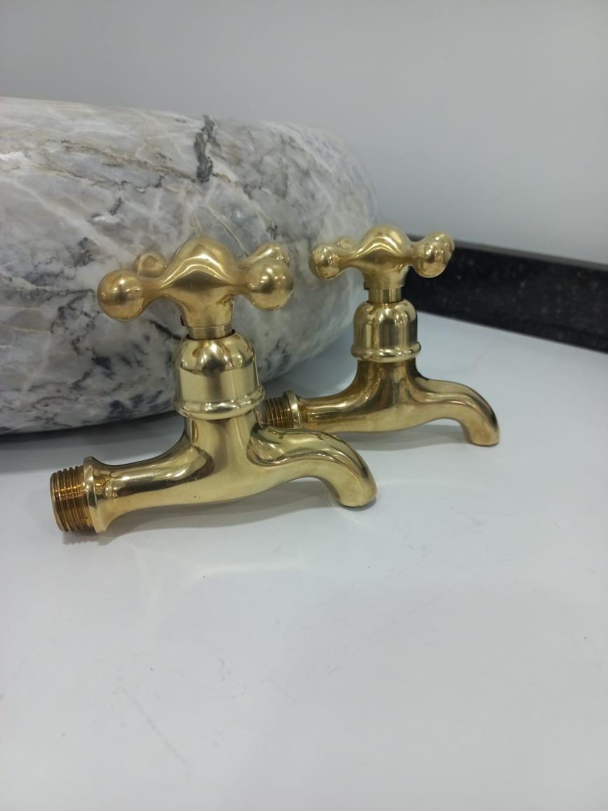 Brass Small Wall Water Tap , Farmhouse Bathroom Spigot , Garden Taps ...