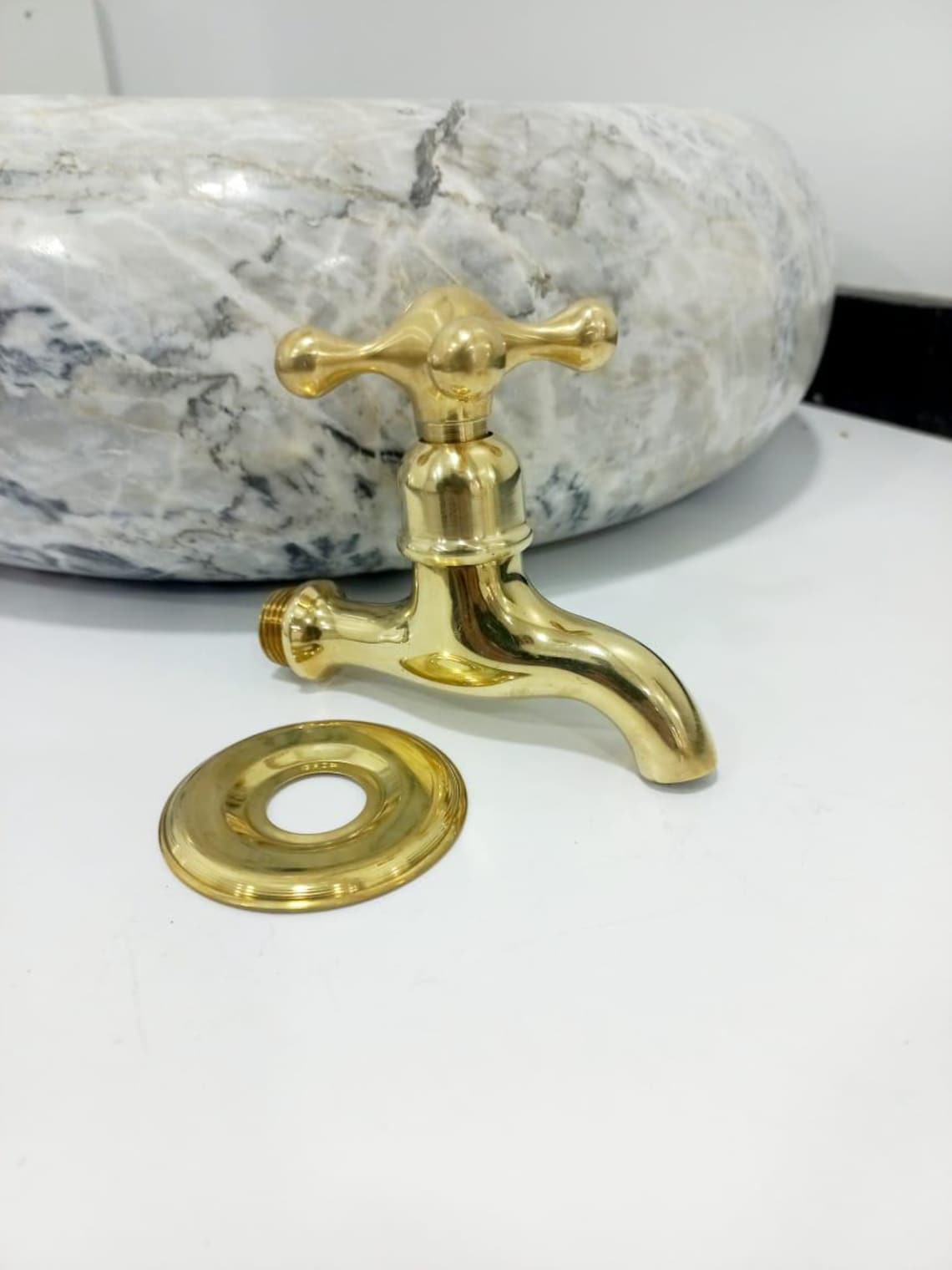 Brass Small Wall Water Tap , Farmhouse Bathroom Spigot , Garden Taps ...