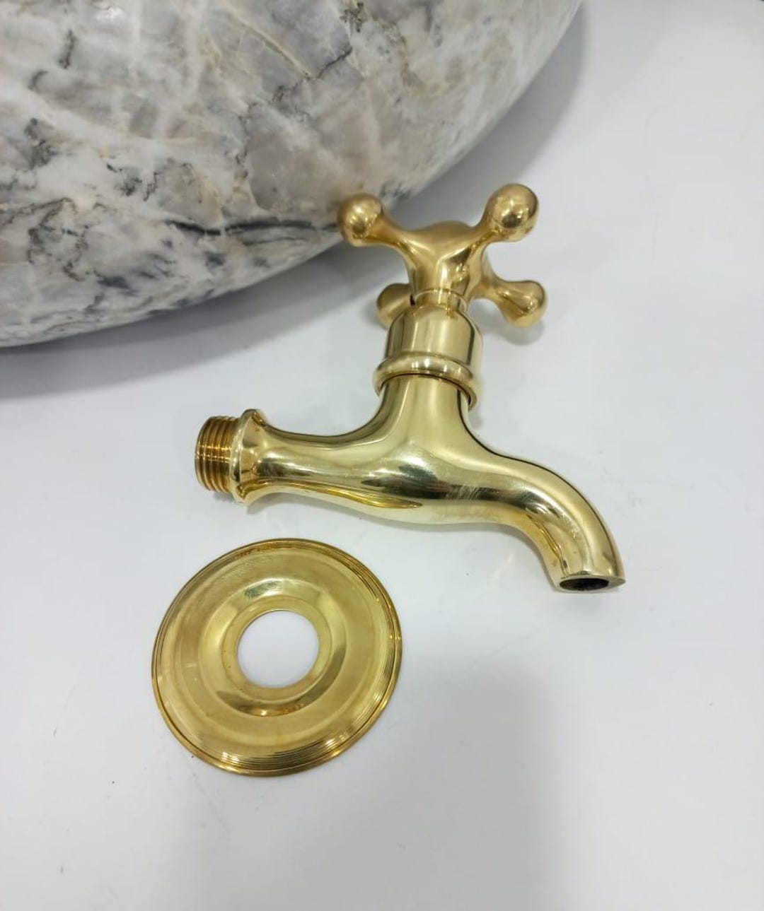 Brass Small Wall Water Tap , Farmhouse Bathroom Spigot , Garden Taps ...