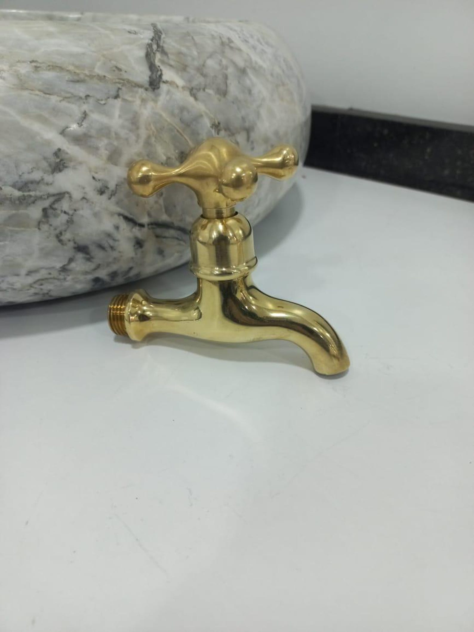 Brass Small Wall Water Tap , Farmhouse Bathroom Spigot , Garden Taps ...