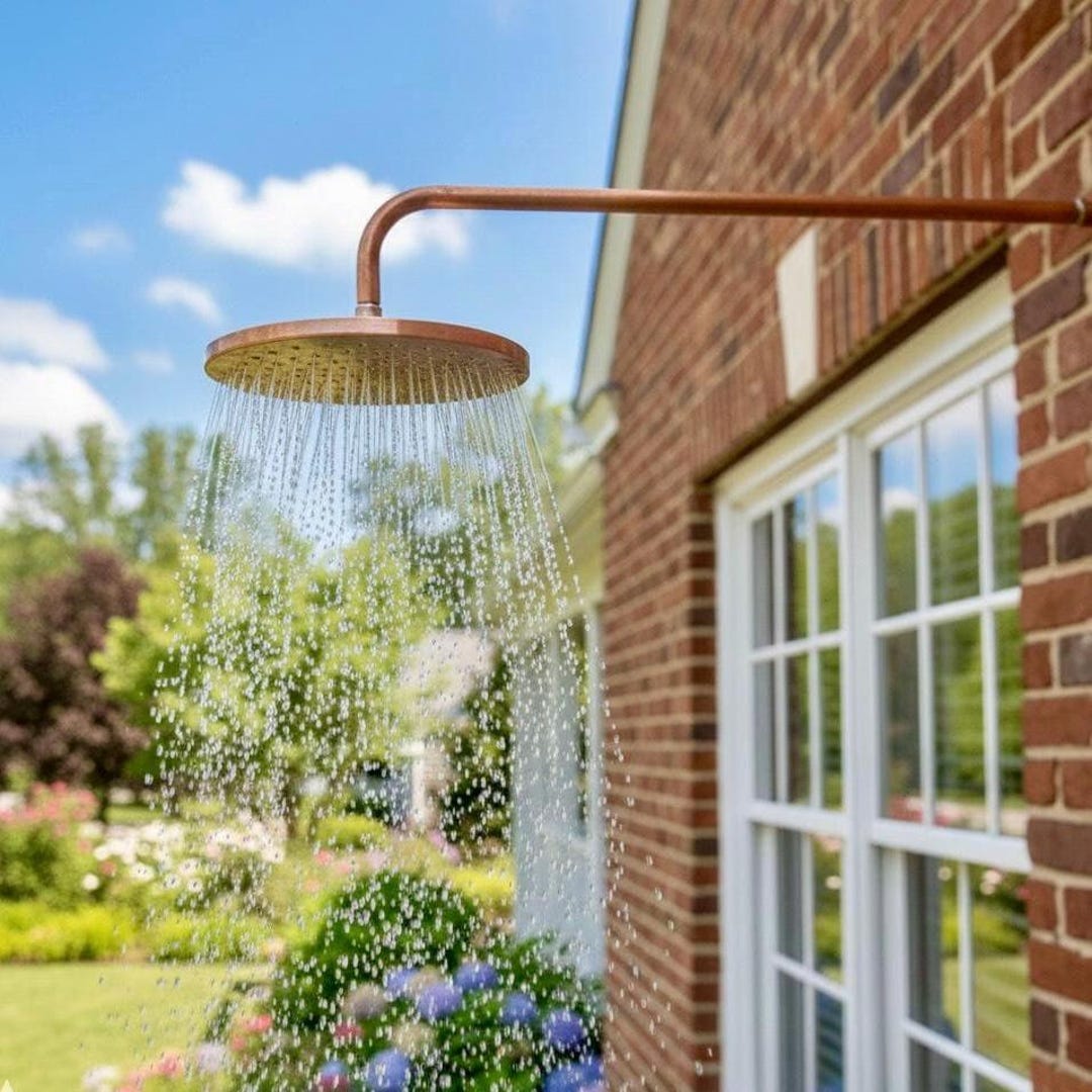 Unlacquered Solid Copper Shower Head, Shower Head, Copper Shower Head ...