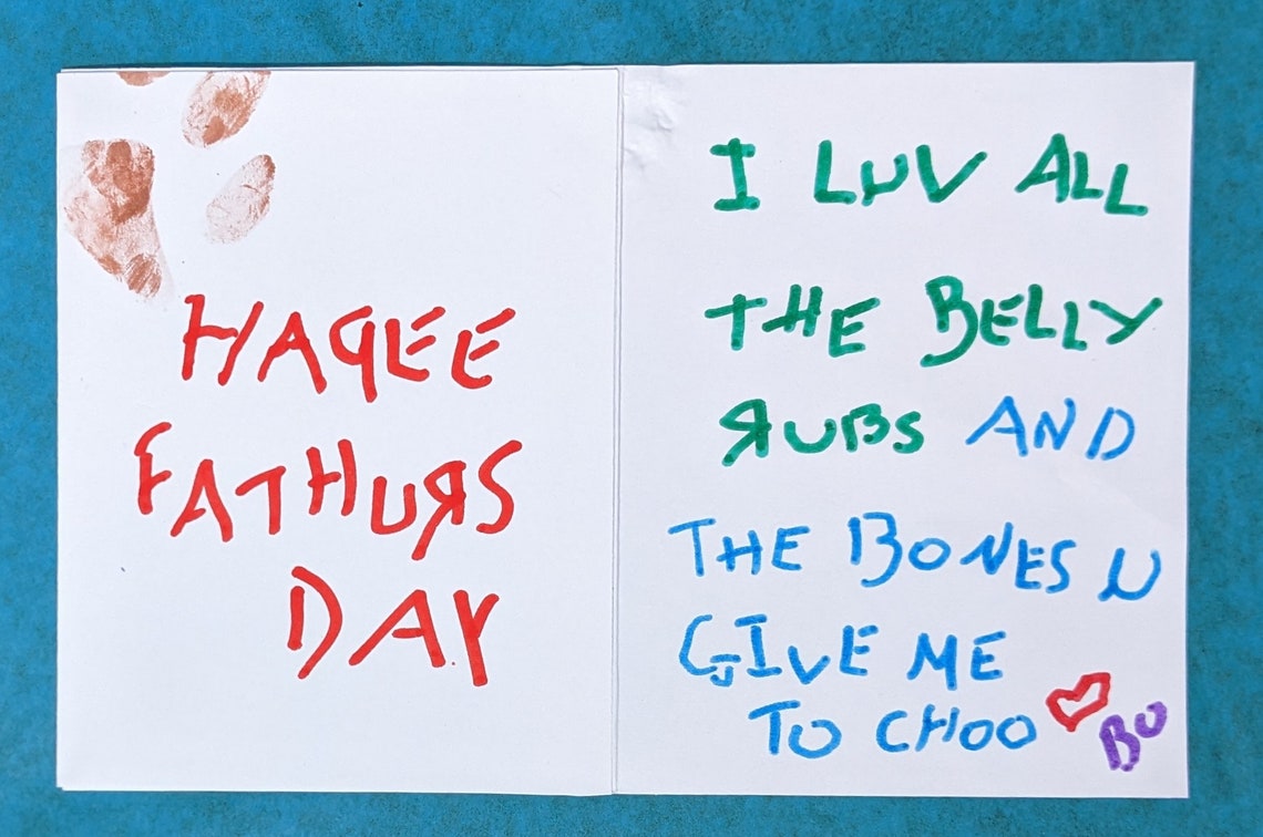 CUSTOM Father's Day Poem for Dog/cat Dad (or Grandpa, or Uncle) Card - Etsy