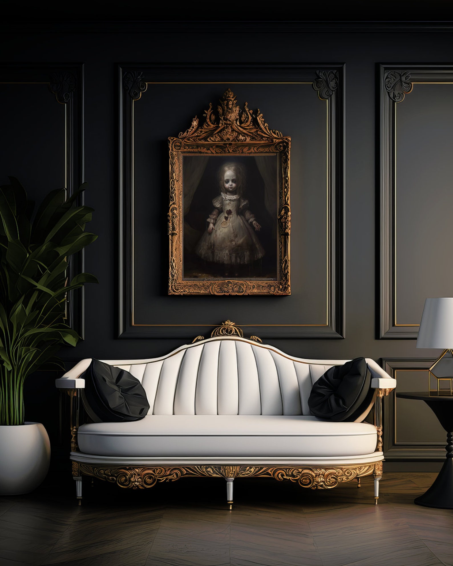 The Haunted Doll, Cursed, Digital Art, Printable, Creepy Doll, Decor ...