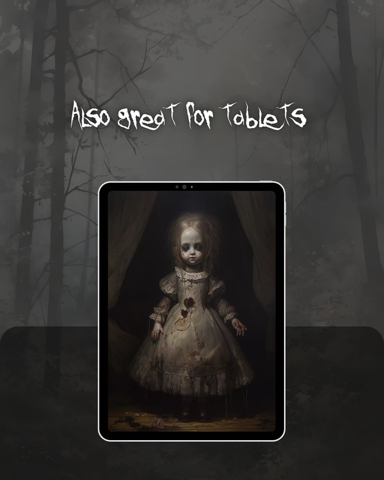 The Haunted Doll, Cursed, Digital Art, Printable, Creepy Doll, Decor ...