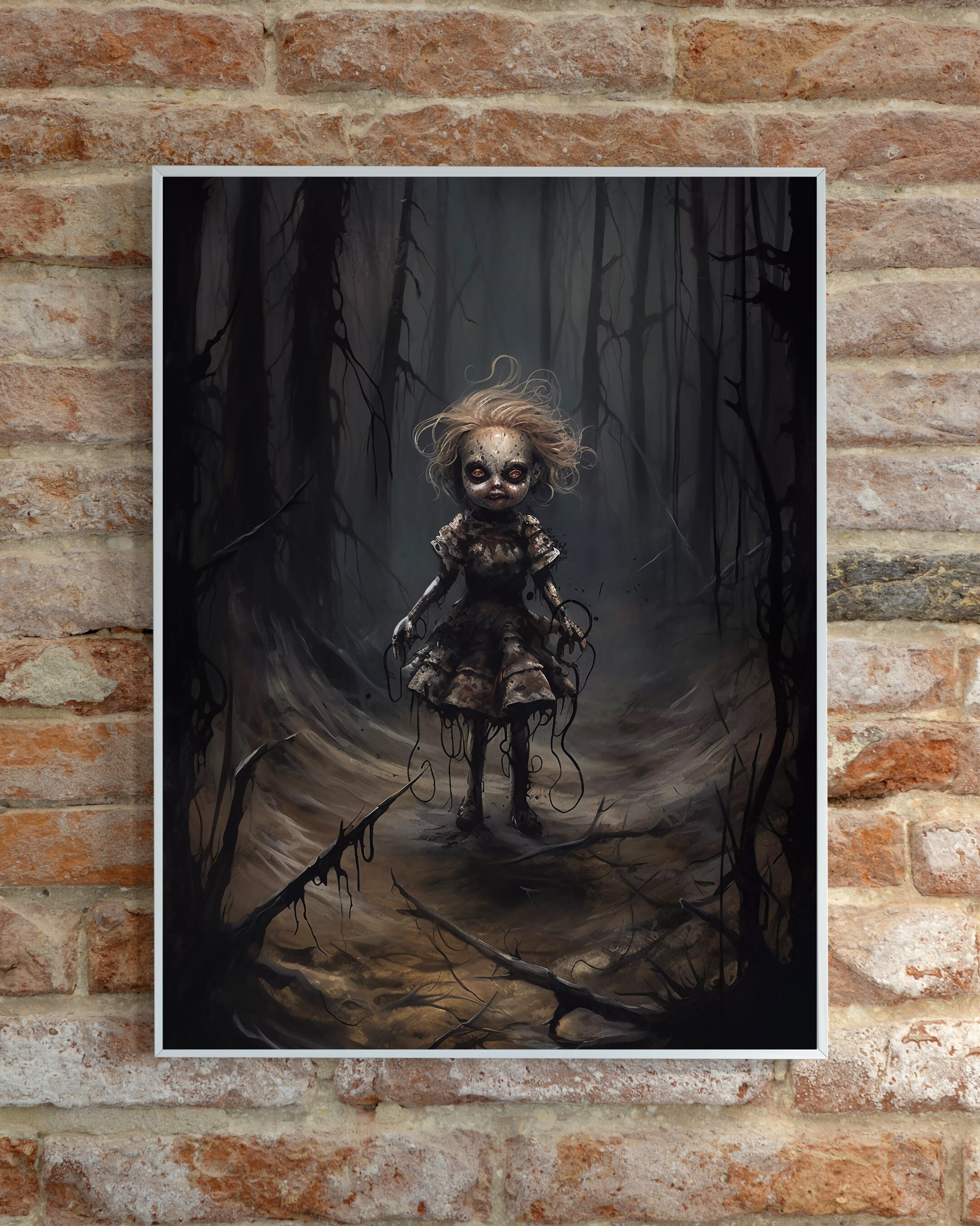 The Haunted Doll, Cursed, Digital Art, Printable, Creepy Doll, Decor ...