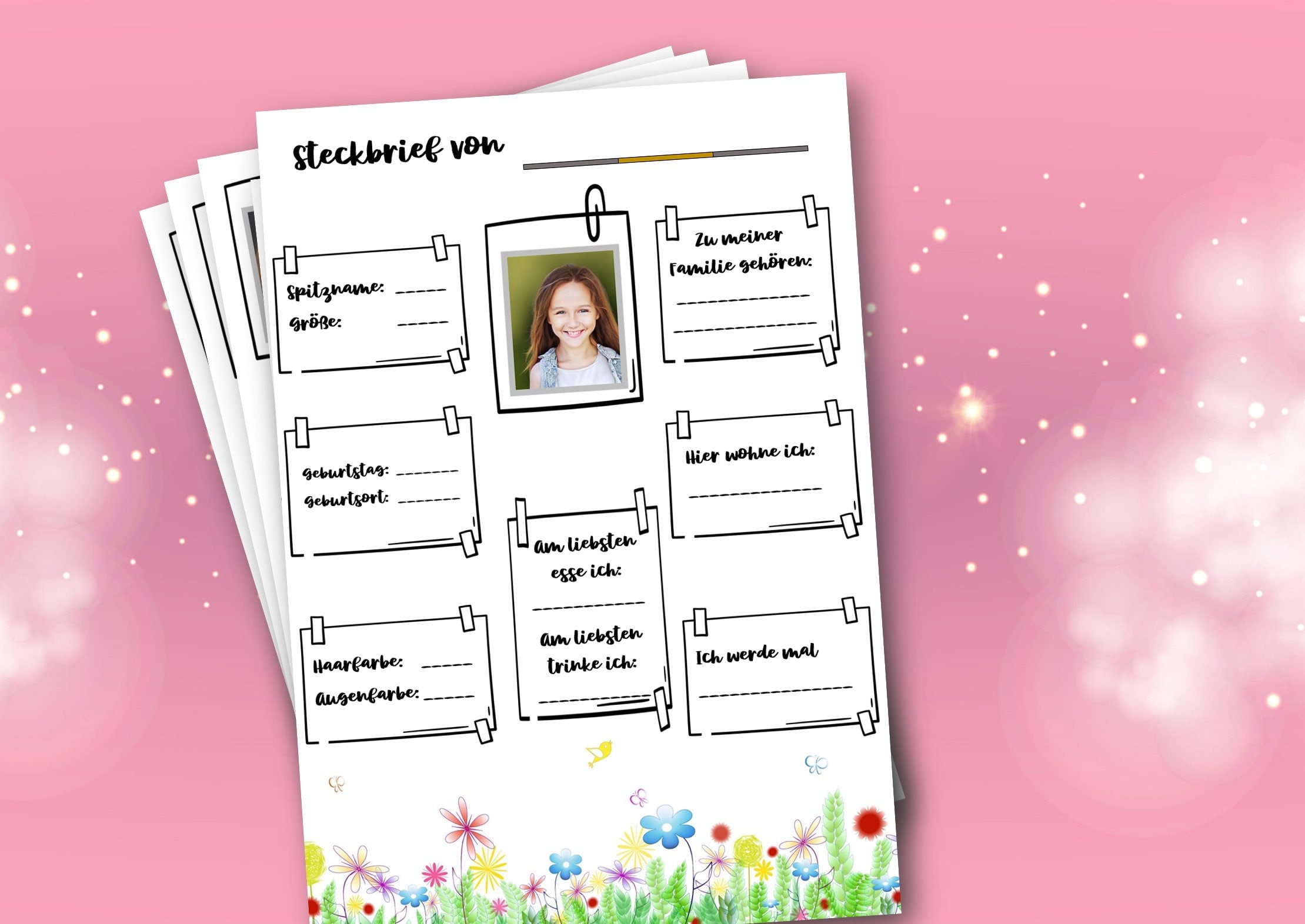 Steckbrief-Vorlage für Word (und andere) - DIN A4 - Zwei Varianten ...