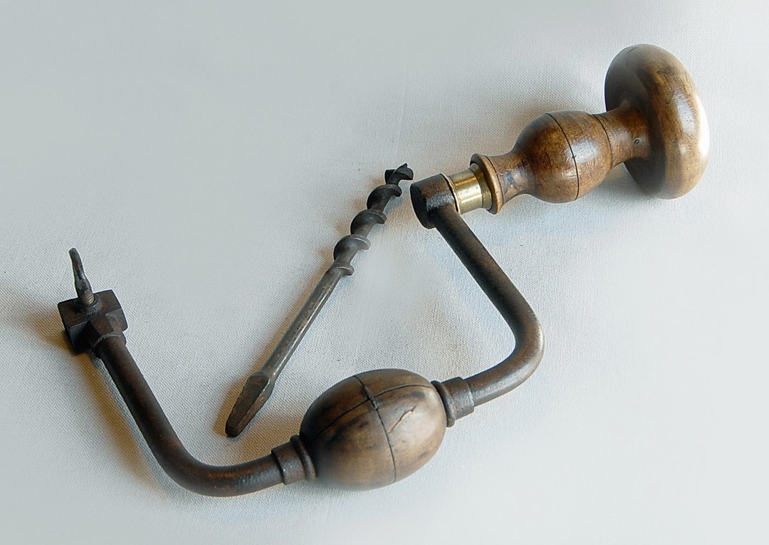 Old Wooden and Steel Crankshaft (or Chignole) + 1 Drill Bit. - Etsy