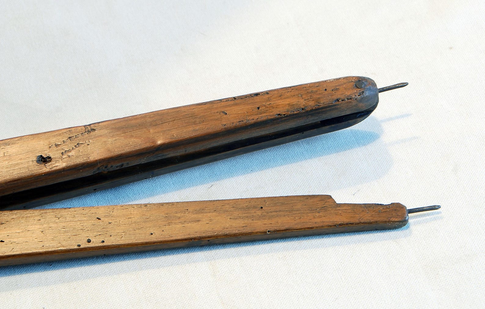 Large Antique Wooden Compass With Dry Points, Cabinetmaker's or ...